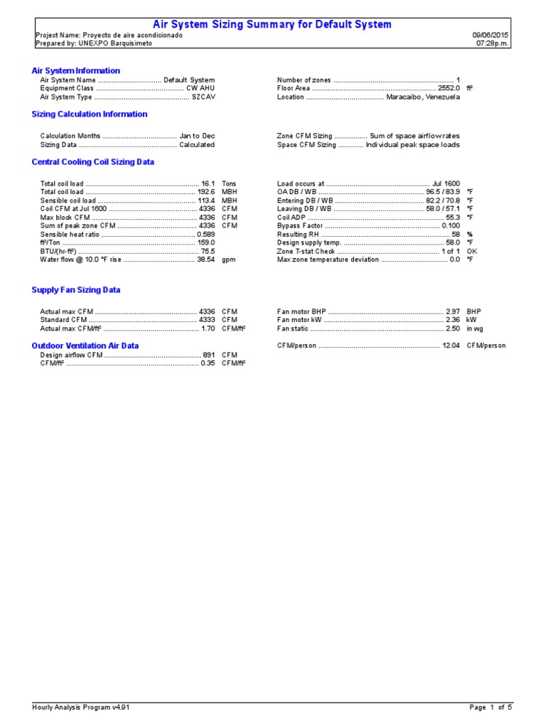 Systems Design Report From Hap | PDF | Hvac | Ventilation (Architecture)