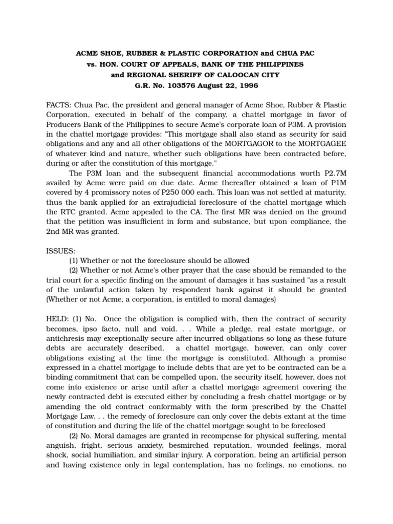 Acme V Ca | PDF | Mortgage Law | Foreclosure