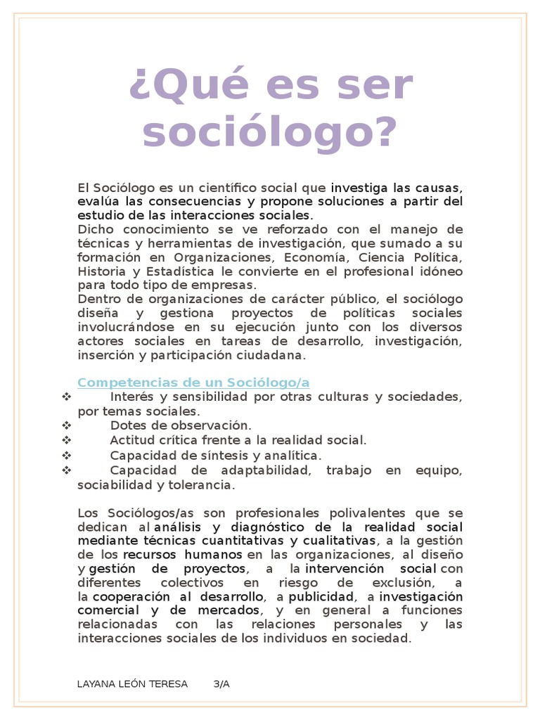 Qué es ser Sociólogo, cargos que desempeñan y sus labores | Estrato ...