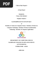 Final Year Project Report CSE | PDF | Institute Of Technology | Academia