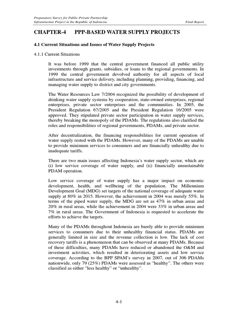 Ppp-Based Water Supply Projects | PDF | Public–Private Partnership ...