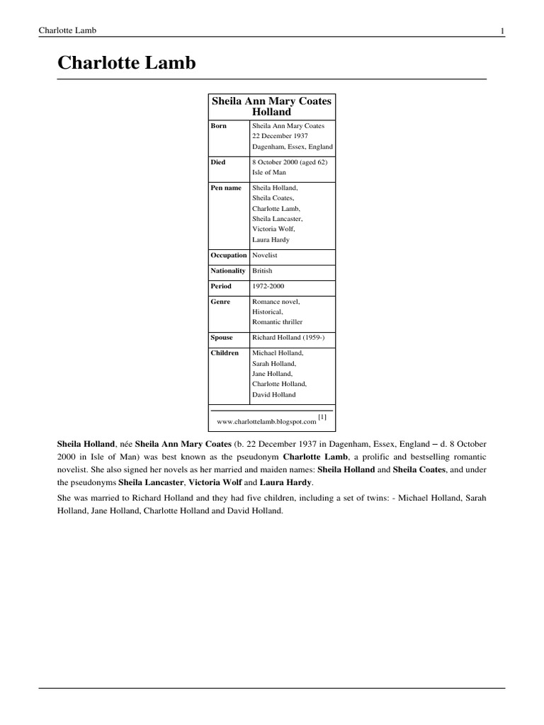 Charlotte Lamb | PDF