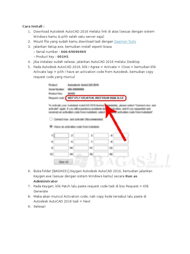 Cara Install AutoCad | PDF
