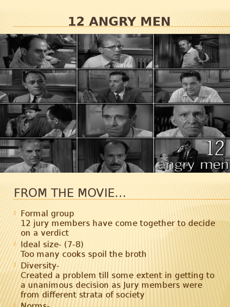12 Angry Men PPT (1) | Conformity | Social Psychology