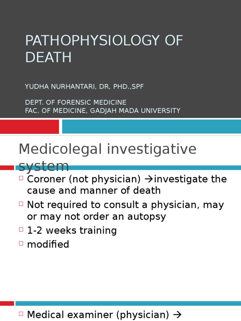 Pathophysiology of Death | PDF | Decomposition | Medical Specialties