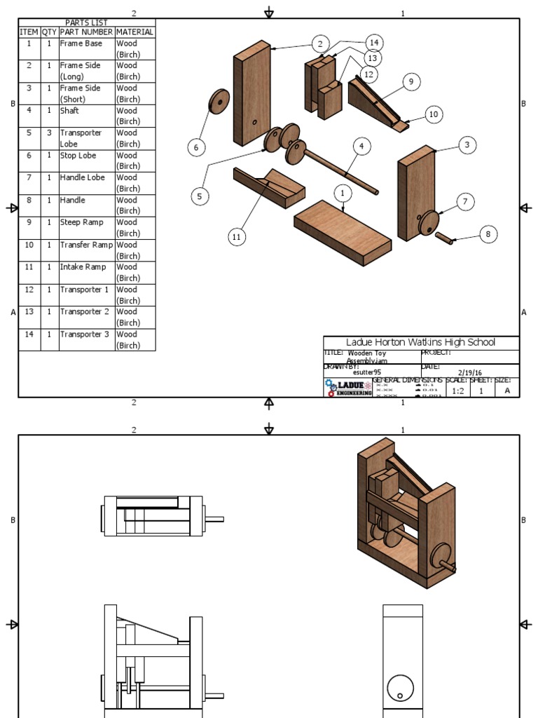 Wooden Toy Technical Drawings 1 1 | PDF | Crafts