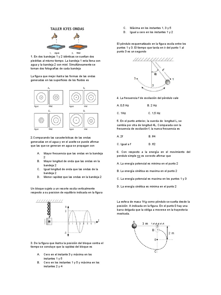 Taller Icfes Ondas | PDF | Olas | Frecuencia