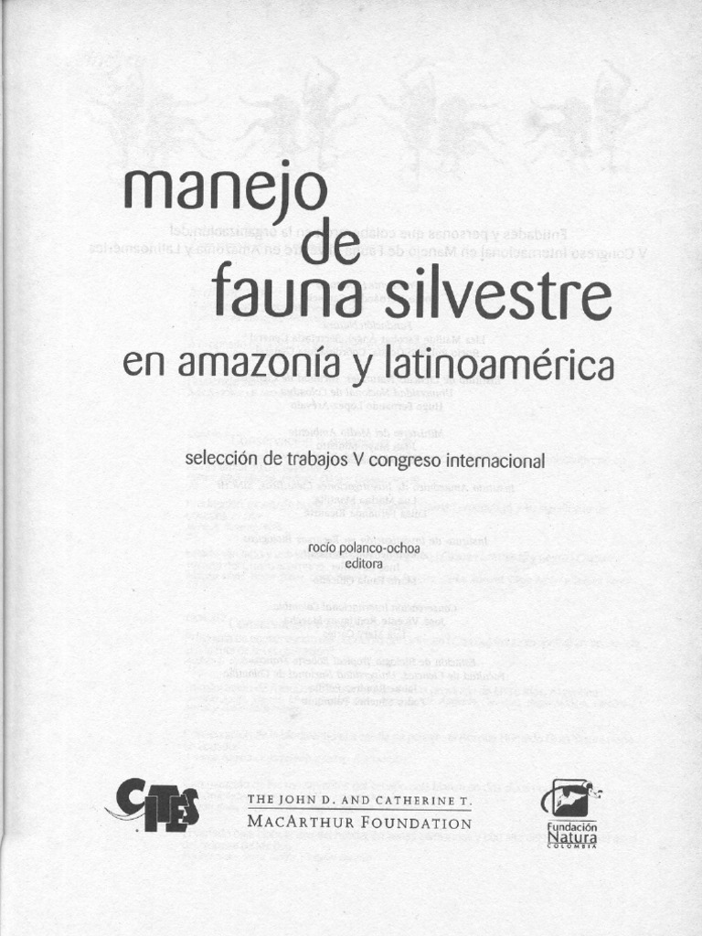 Concepto y Panorama Rescate Fauna Neotropical - Drews C 2003 | PDF ...