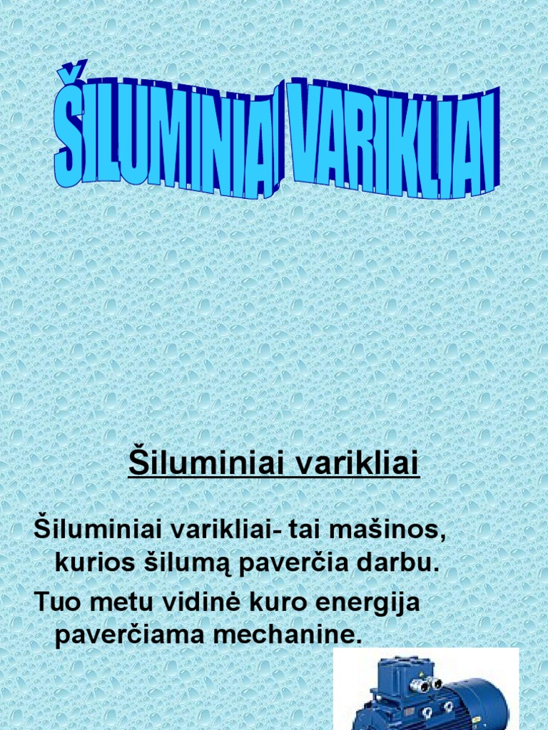 Šiluminiai Varikliai | PDF