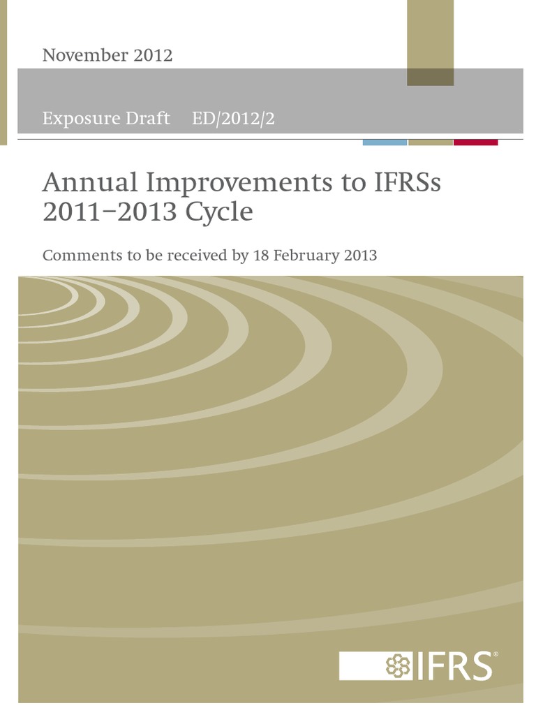 Annual Improvements To IFRSs 2011-2013 Cycle ED | PDF | International ...