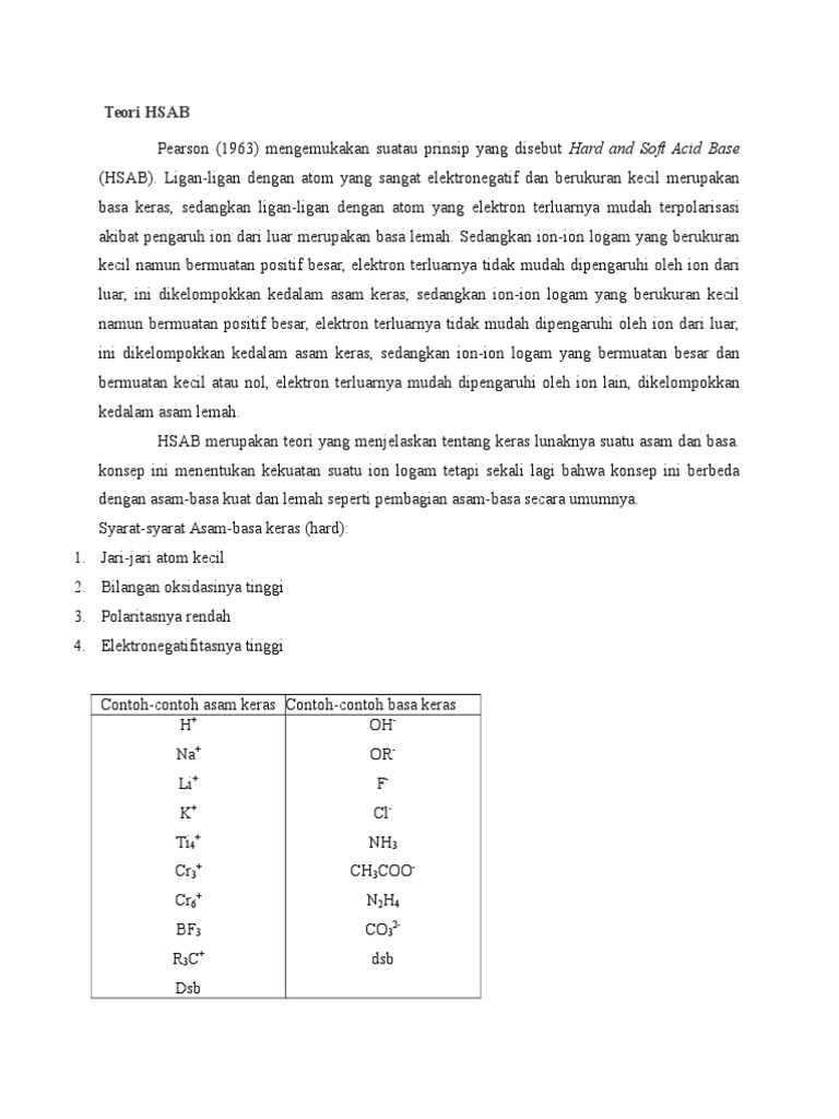 Aplication HSAB For Adsorbent | PDF