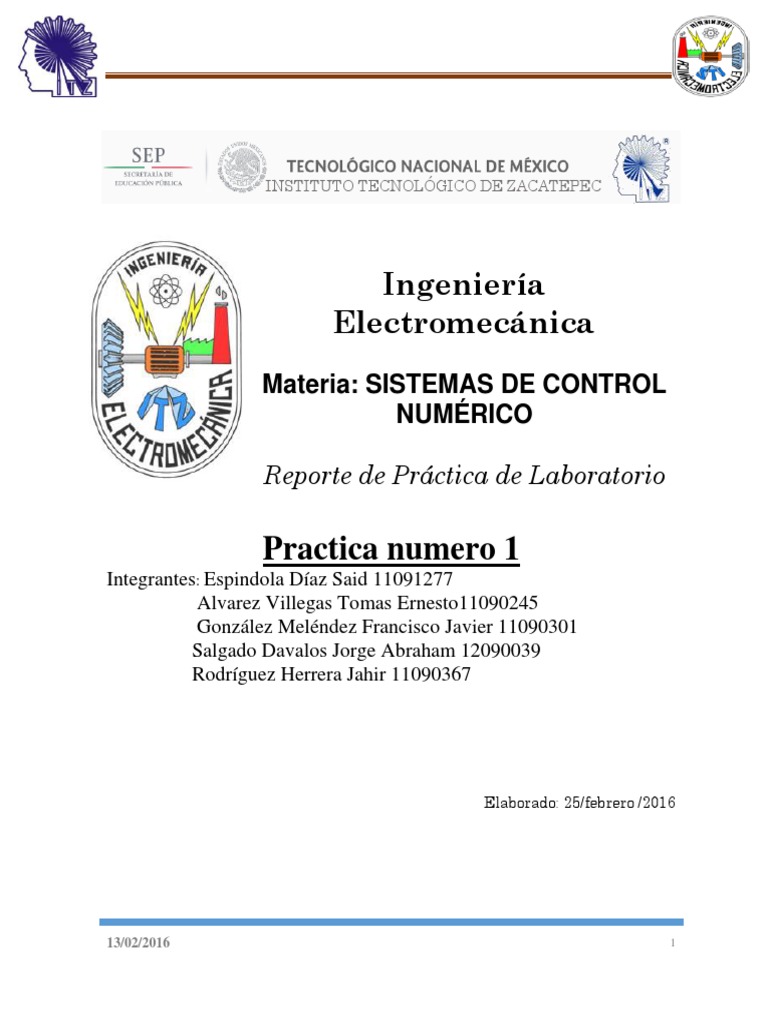 Control Numerico Practica | PDF | Control numerico | Herramientas