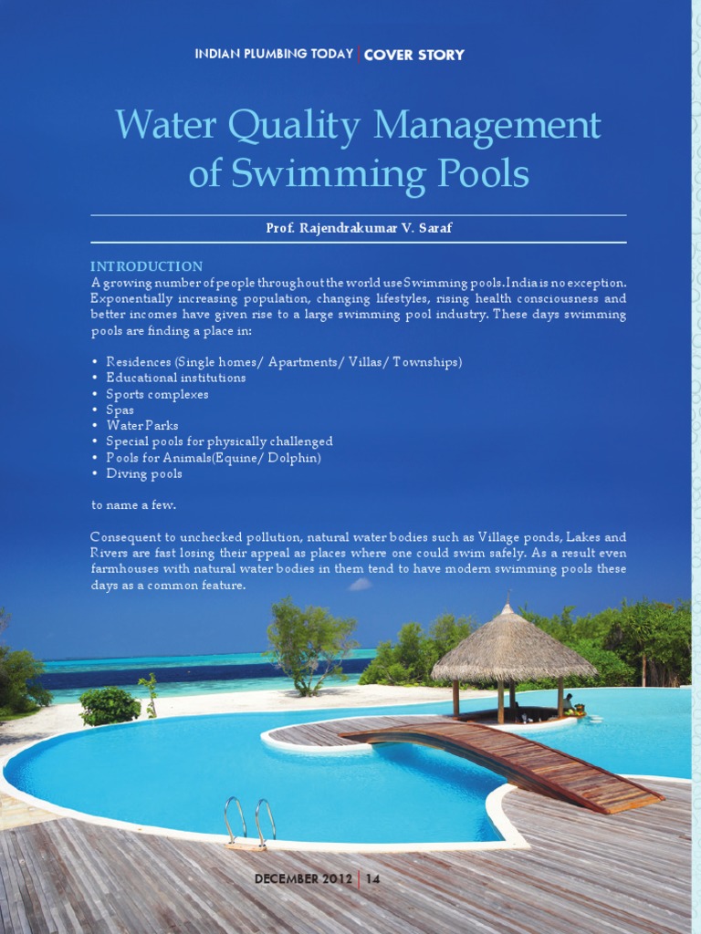 Swimming Pool Water Quality Management | PDF | Chlorine | Ozone
