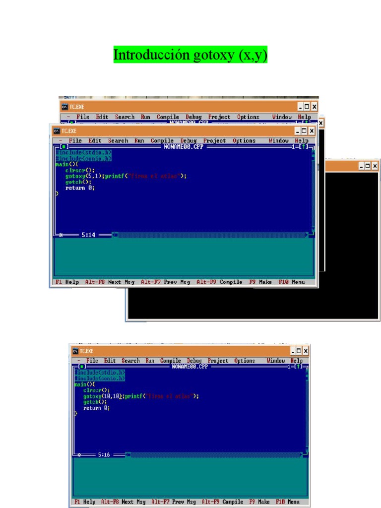 Introducción Gotoxy | PDF