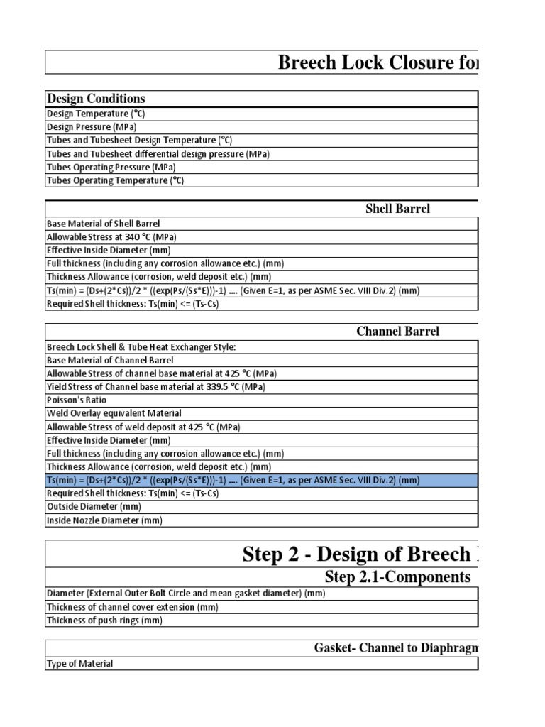 Breech Lock Calculations | PDF | Screw | Mechanical Engineering
