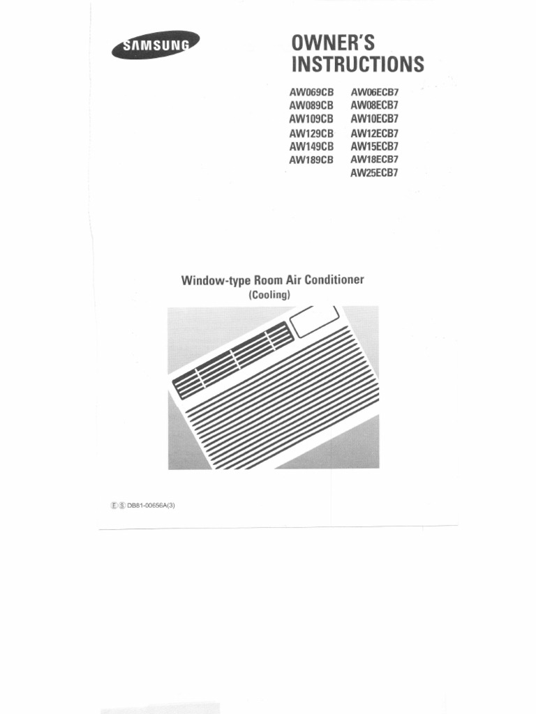 Samsung Air Conditioner Manual | Air Conditioning | Ac Power Plugs And ...