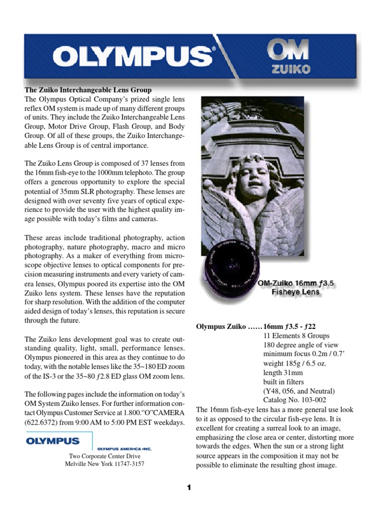 Olympus Zuiko Lens Catalog Overview | PDF | Camera Lens | Macro Photography