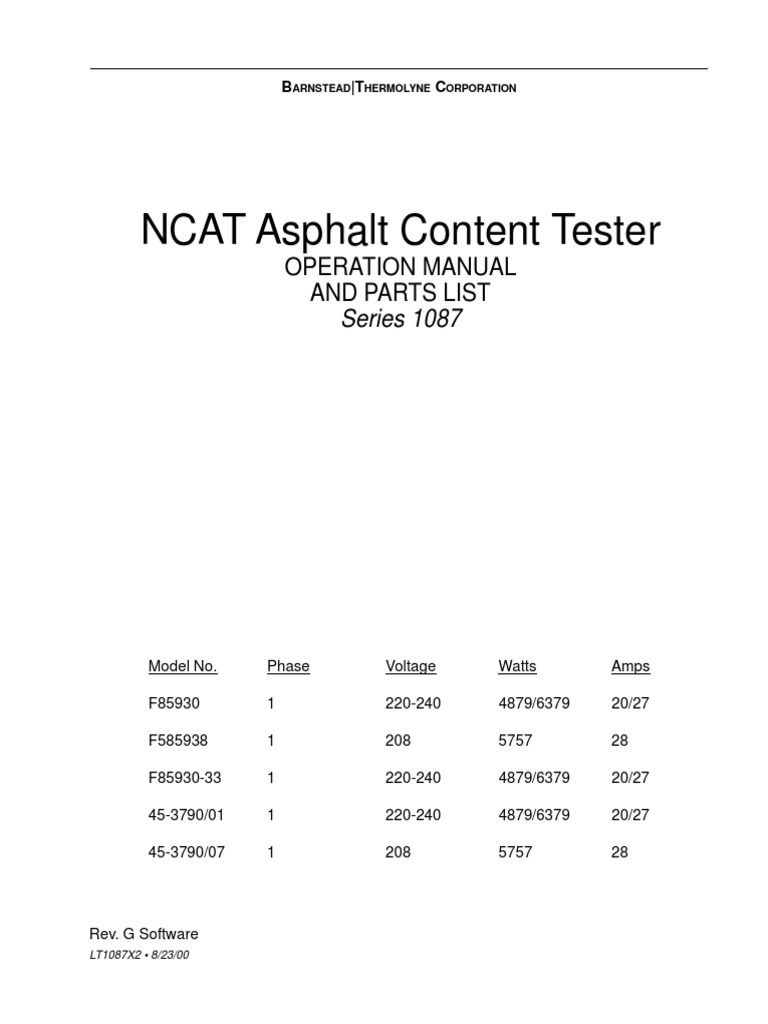 Ncat 1087 Manual | PDF