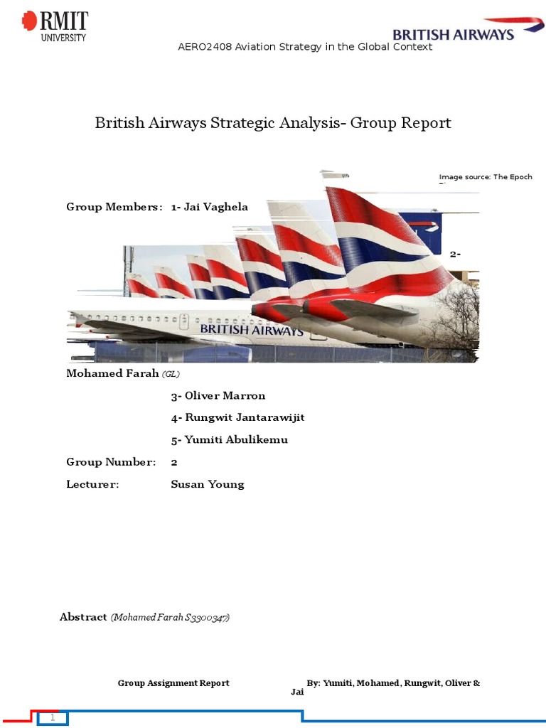 British Airways Strategic Analysis Report | PDF | Airlines | Strategic ...