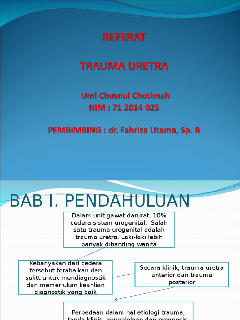 Trauma Uretra Umi | PDF