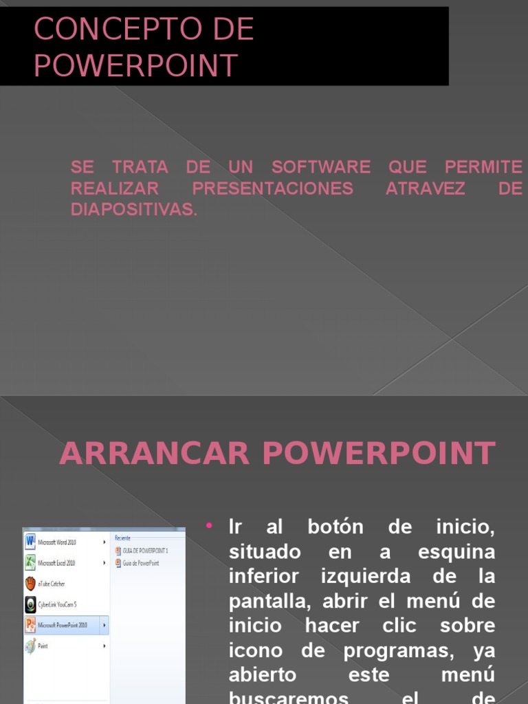 Concepto de Powerpoint | Point and Click | Microsoft PowerPoint