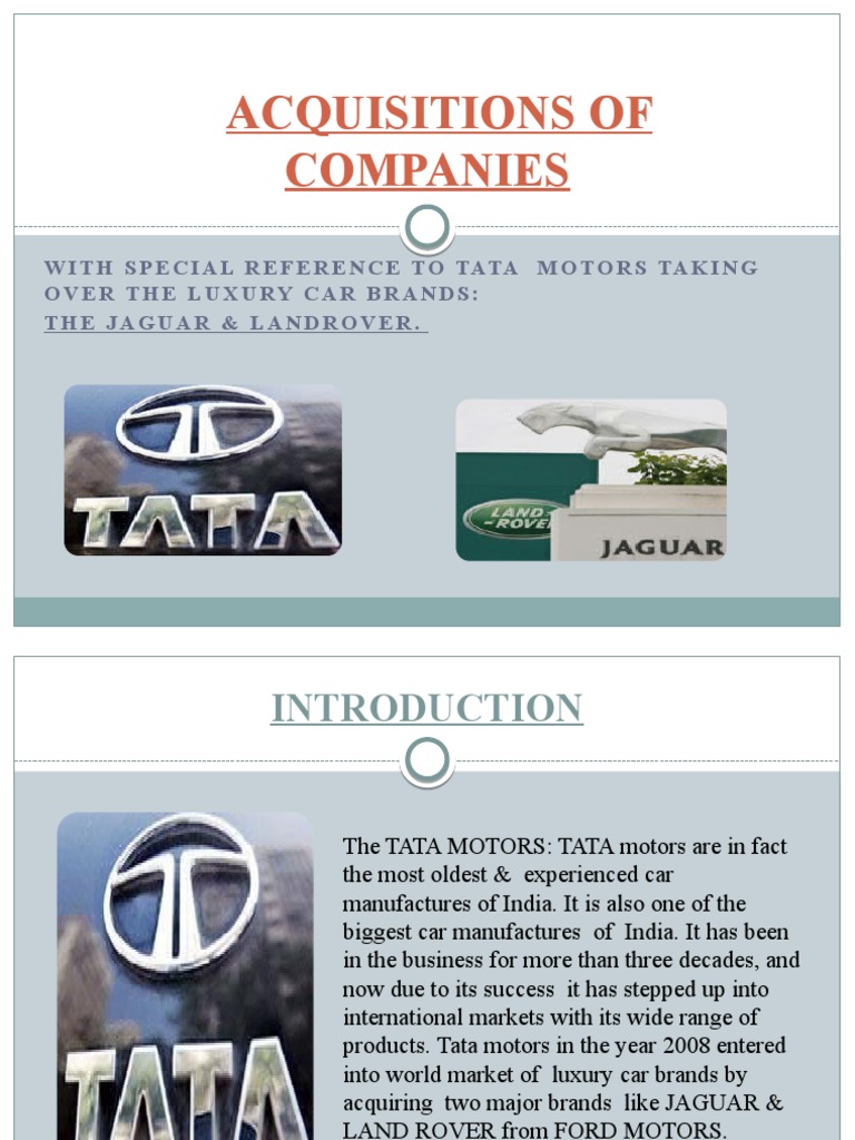 Acquisitions Of: Companies | PDF | Ford Motor Company | Car