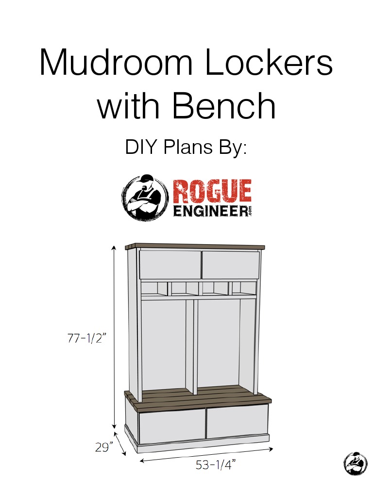 Diy Mud Room Locker Plans Printable PDF | PDF