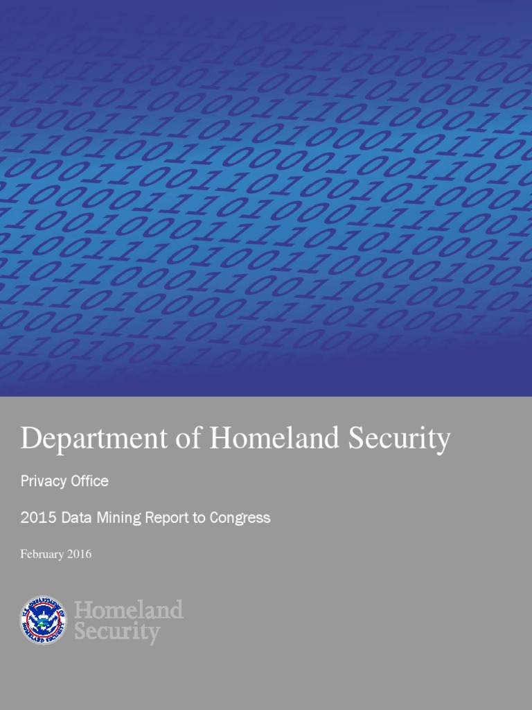 2015 Department of Homeland Security (DHS) Data Mining Report | PDF ...