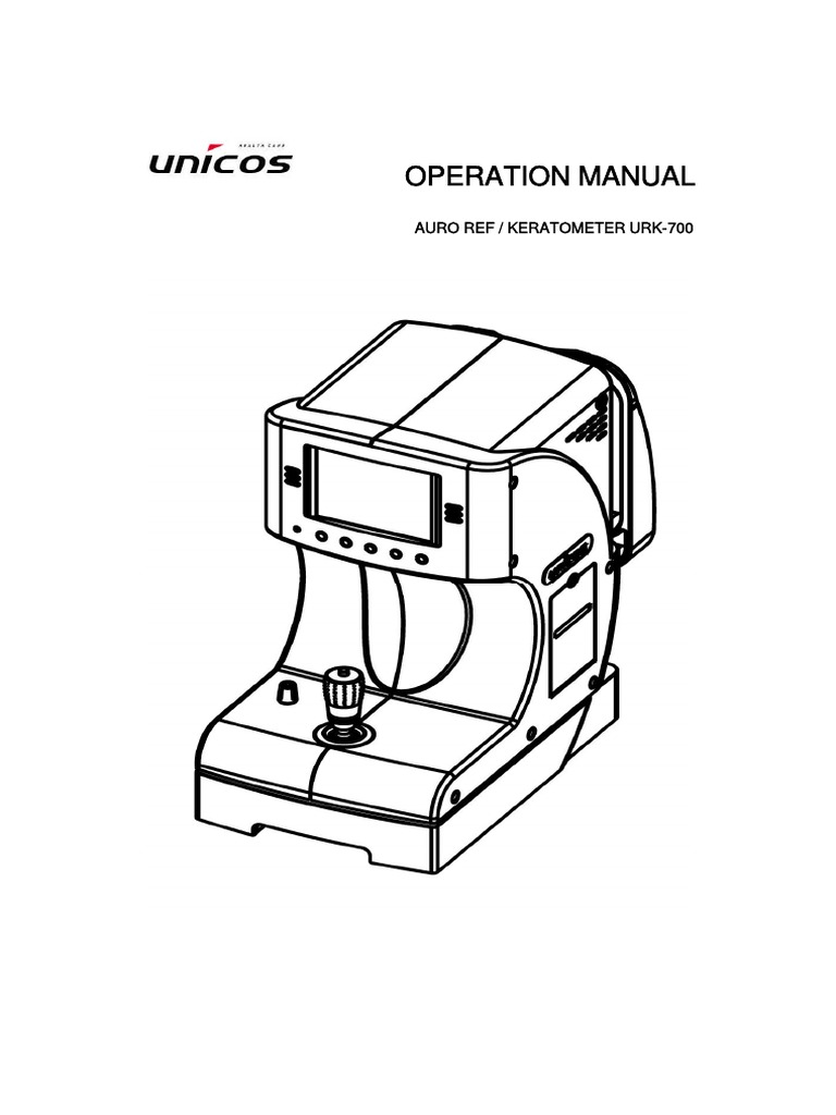 Operation Manual: Auro Ref / Keratometer Urk-700 | PDF | Contact Lens | Eye