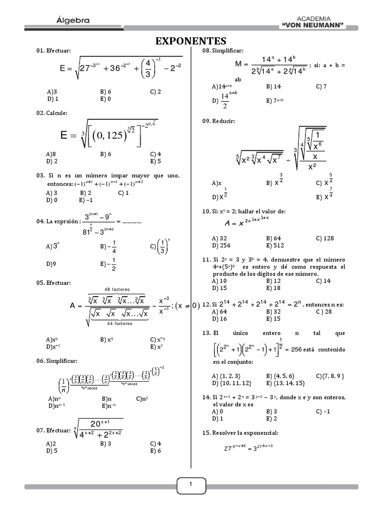 Algebra 1 | PDF | Matemáticas De La Computación | Análisis real
