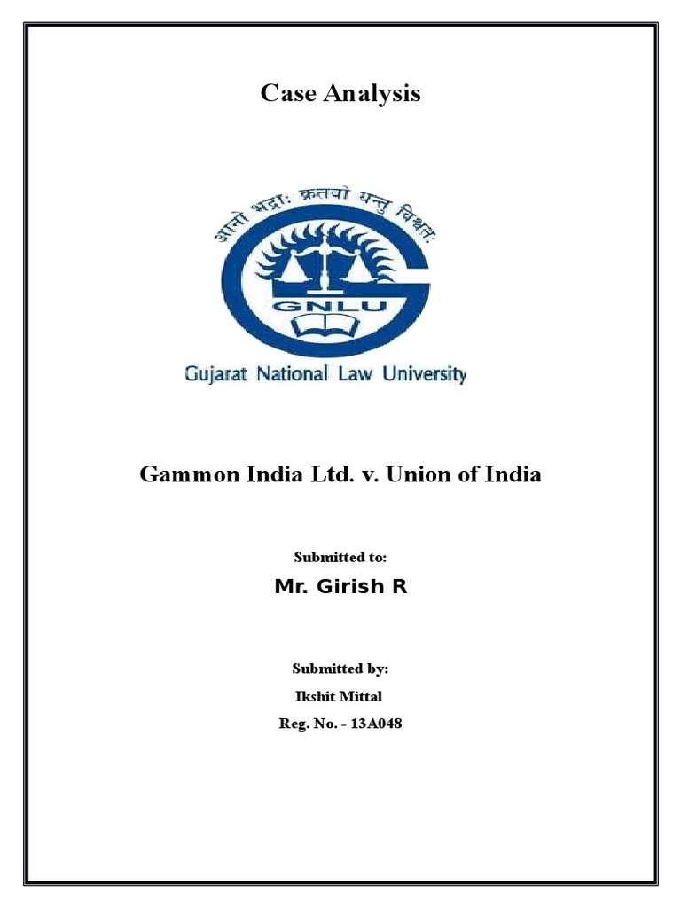 Gammon India Ltd. v. Union of India | PDF | Judiciaries | Supreme Courts