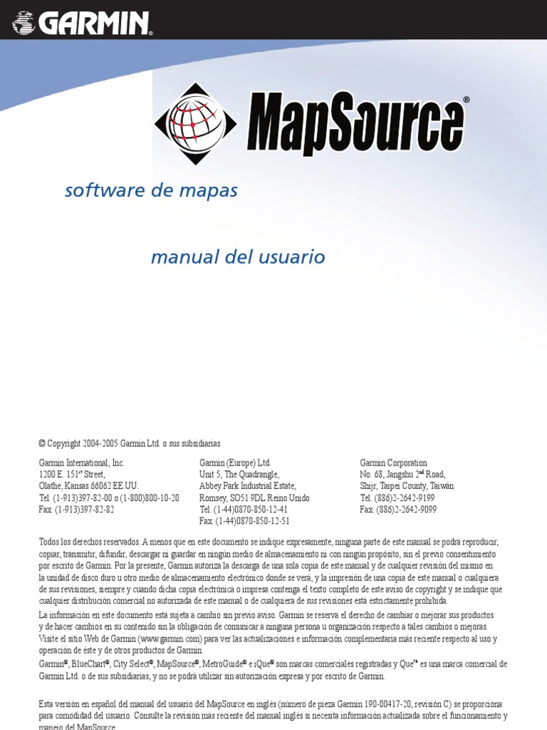 Map Source Manual | PDF | Point and Click | Mapa