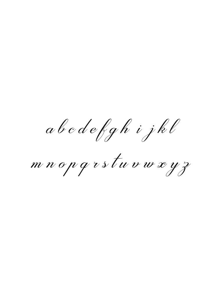 Calligraphy Alphabet Practice Guide | PDF | Language Arts & Discipline
