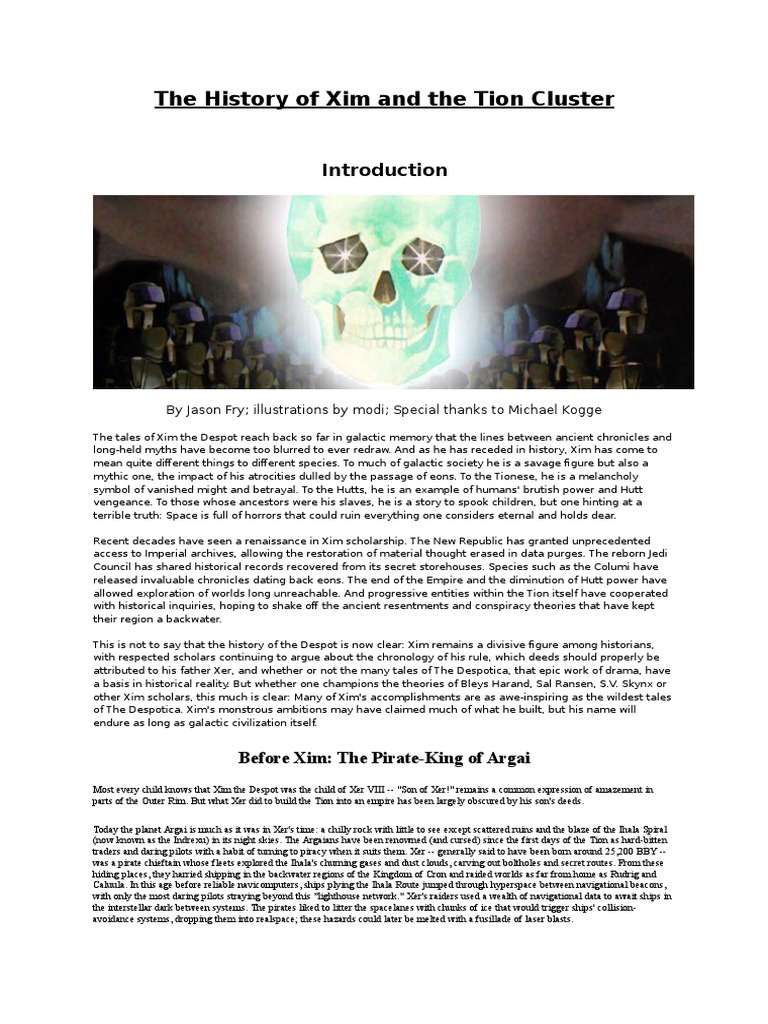 The History of Xim and The Tion Cluster | PDF | Unrest | Nature