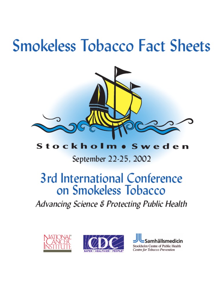 Smokeless Tobacco Fact Sheets | PDF | Tobacco Products | Leaf