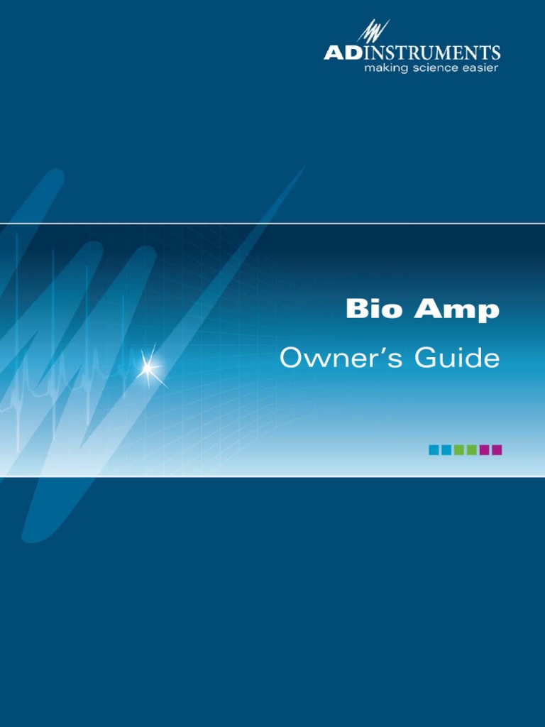 Bio Amp Owner's Guide | PDF | Amplifier | Electrical Connector