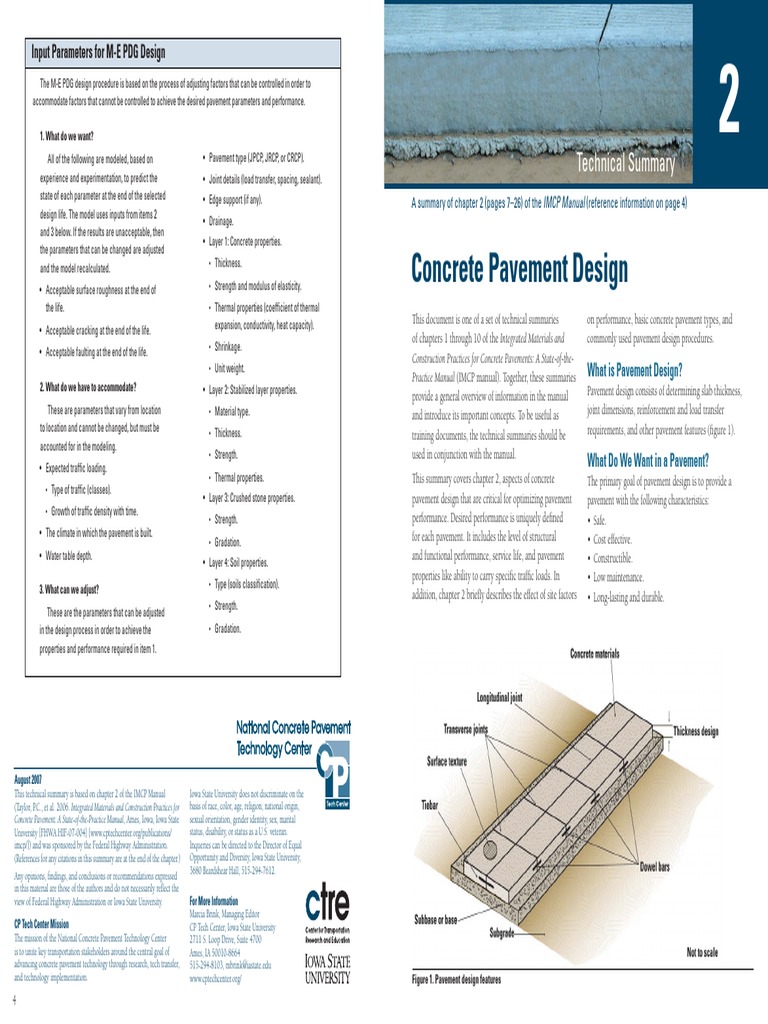 Concrete Pavement Design: Technical Summary | PDF | Road Surface ...