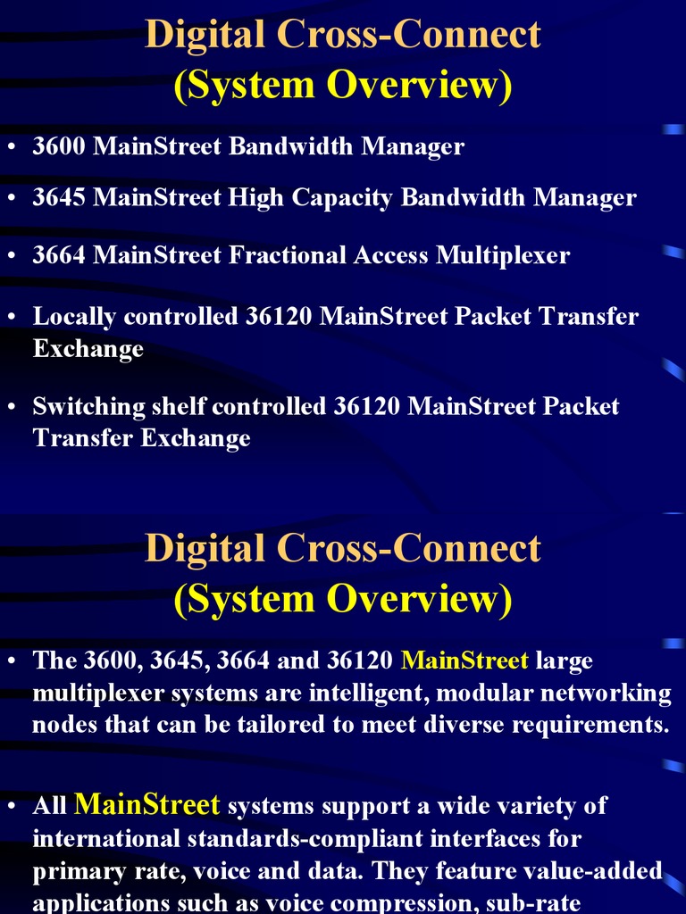 (System Overview) : Digital Cross-Connect | PDF | Packet Switching ...