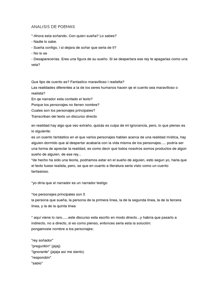 Análisis de Poemas: Guía Práctica | PDF | Rima | Cuentos
