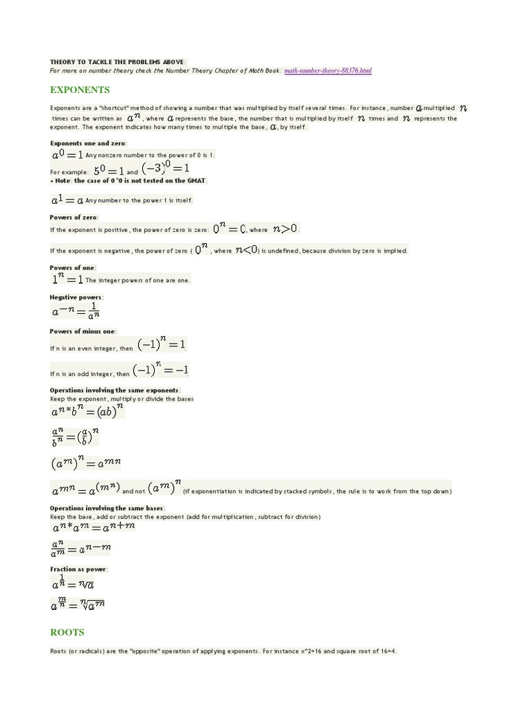 Tough and Tricky Exponents and Roots Questions | PDF | Exponentiation ...
