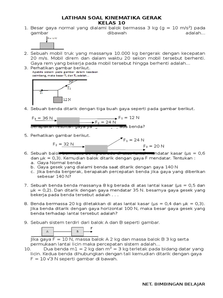 Latihan Soal Kinematika Gerak | PDF