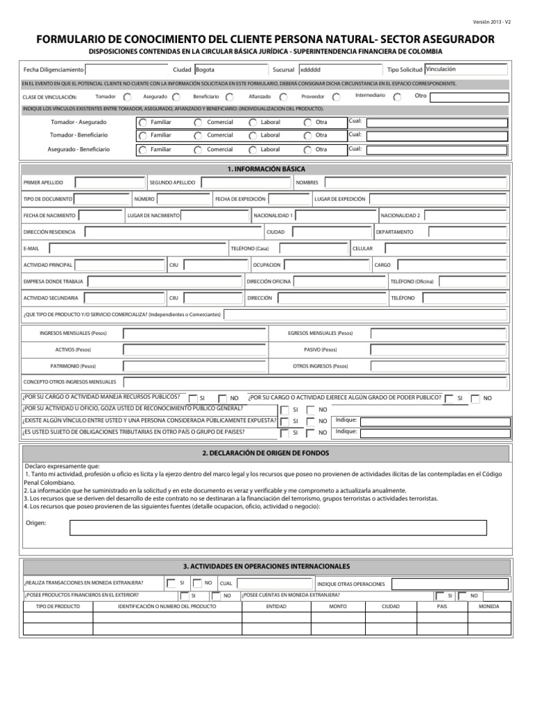 Sarlaft Persona Natural PDF | PDF | Insurance | Insurance Policy