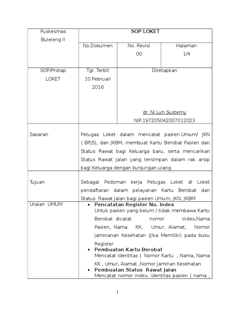Loket Sop | PDF