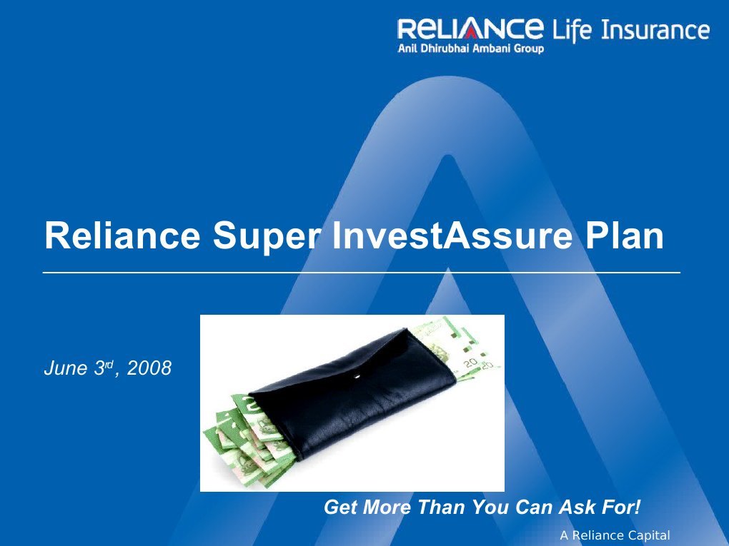 Reliance Super InvestAssure Plan | PDF | Life Insurance | Insurance