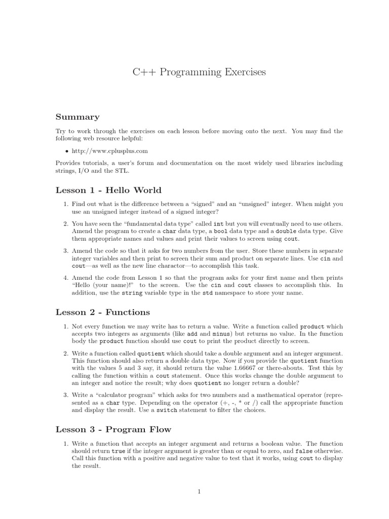 C Programming Exercises Pdf Pointer Computer Programming Subroutine