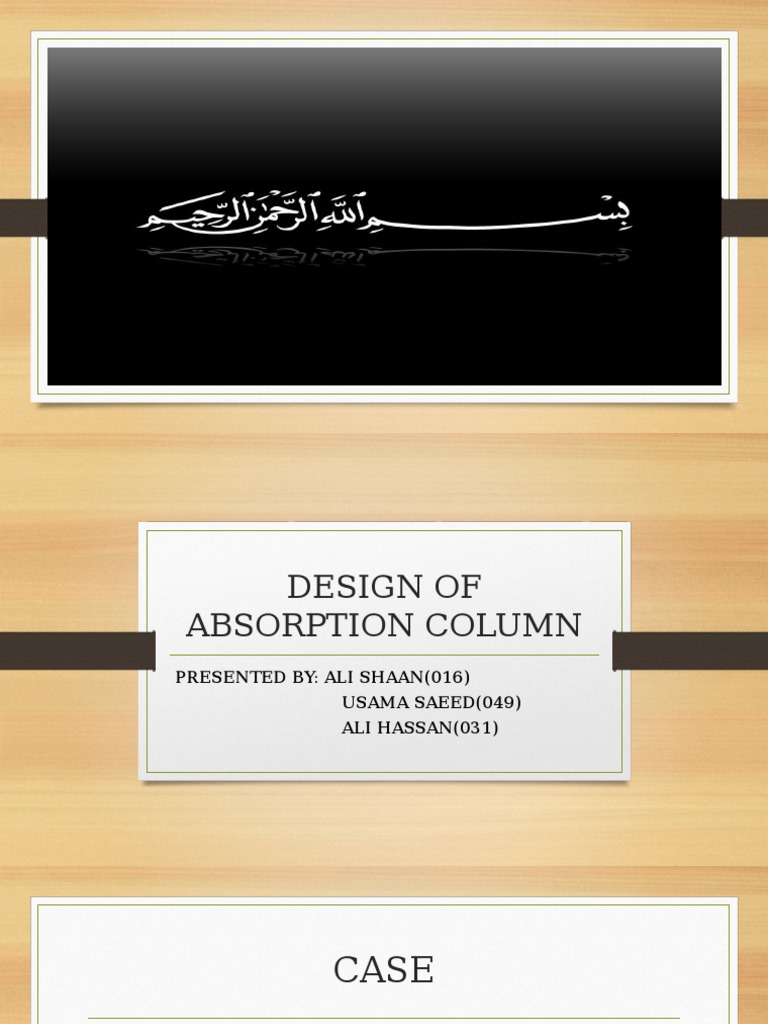 Absorption Column Design Overview | PDF | Mole (Unit) | Materials Science