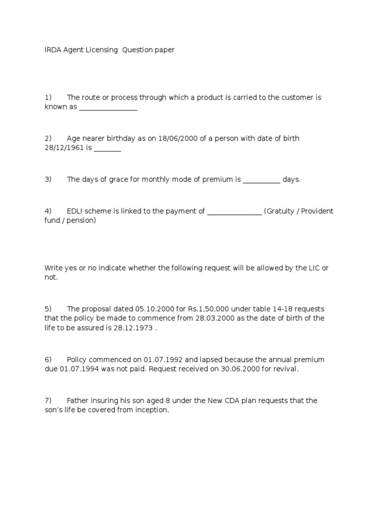 IRDA Agent Licensing Exam Guide | PDF | Annuity (European) | Insurance