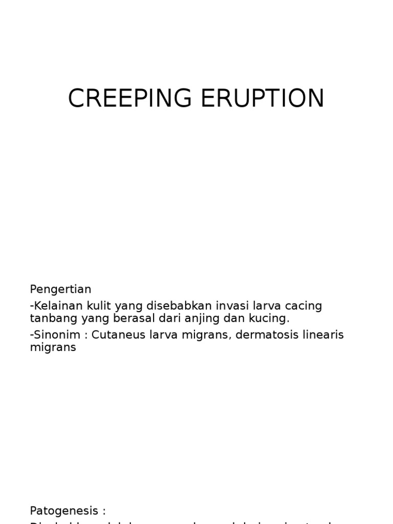 Creeping Eruption | PDF