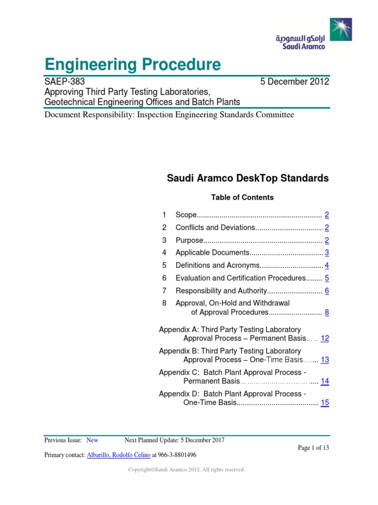 Saep 383 | Download Free PDF | Specification (Technical Standard ...