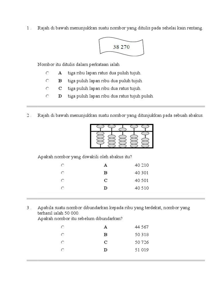 Soalan Math | PDF